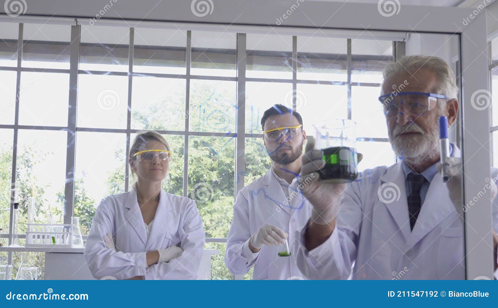 Scientist Work with Science Equipment in Laboratory. Scientific ...