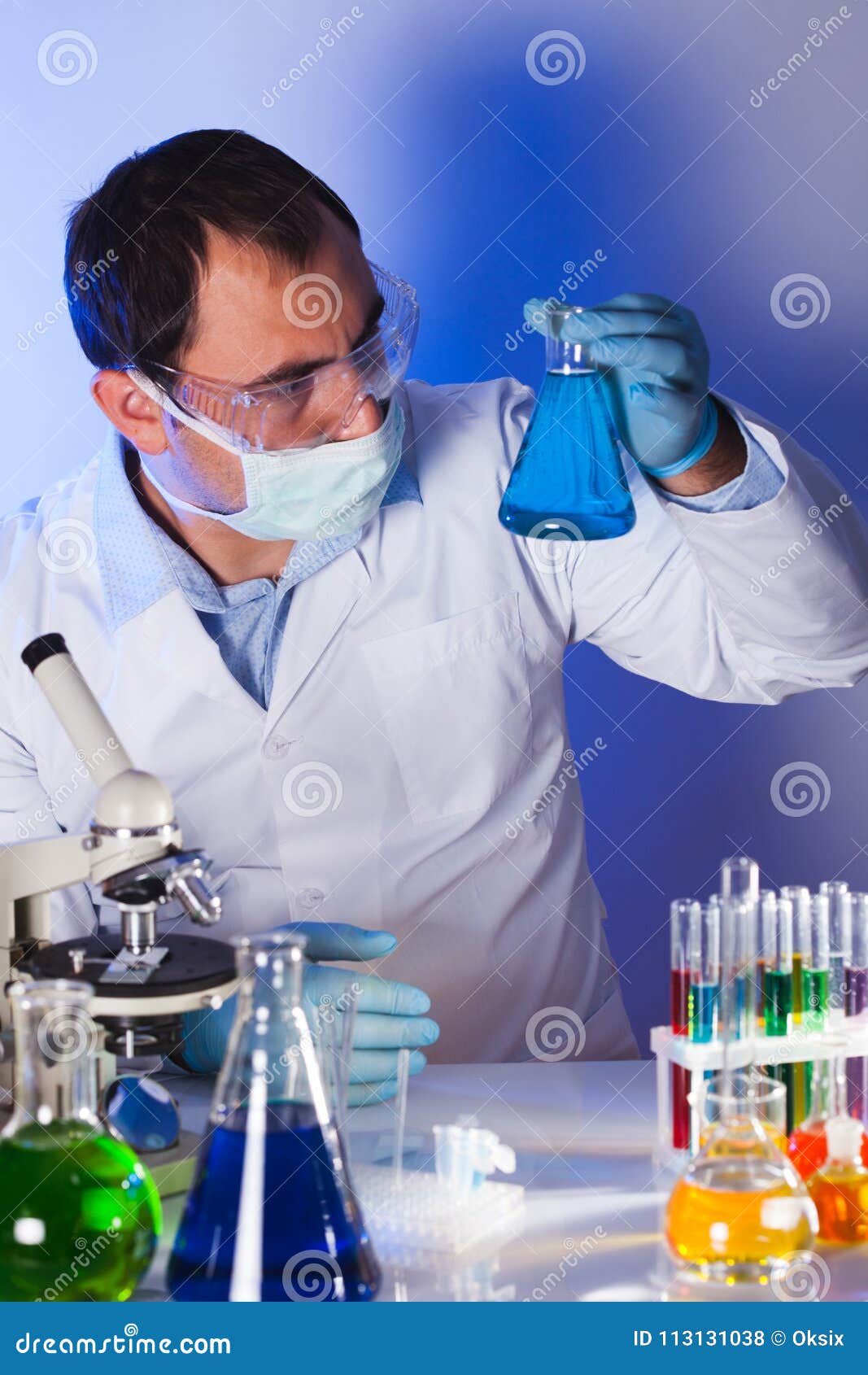 Scientist at the work stock photo. Image of male, analysis - 113131038
