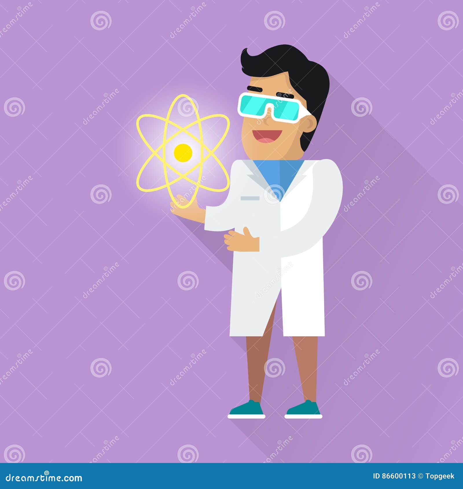 Scientist at Work Vector Flat Style Illustration Stock Vector ... Scientist at Work Vector Flat Style Illustration Stock Vector ...