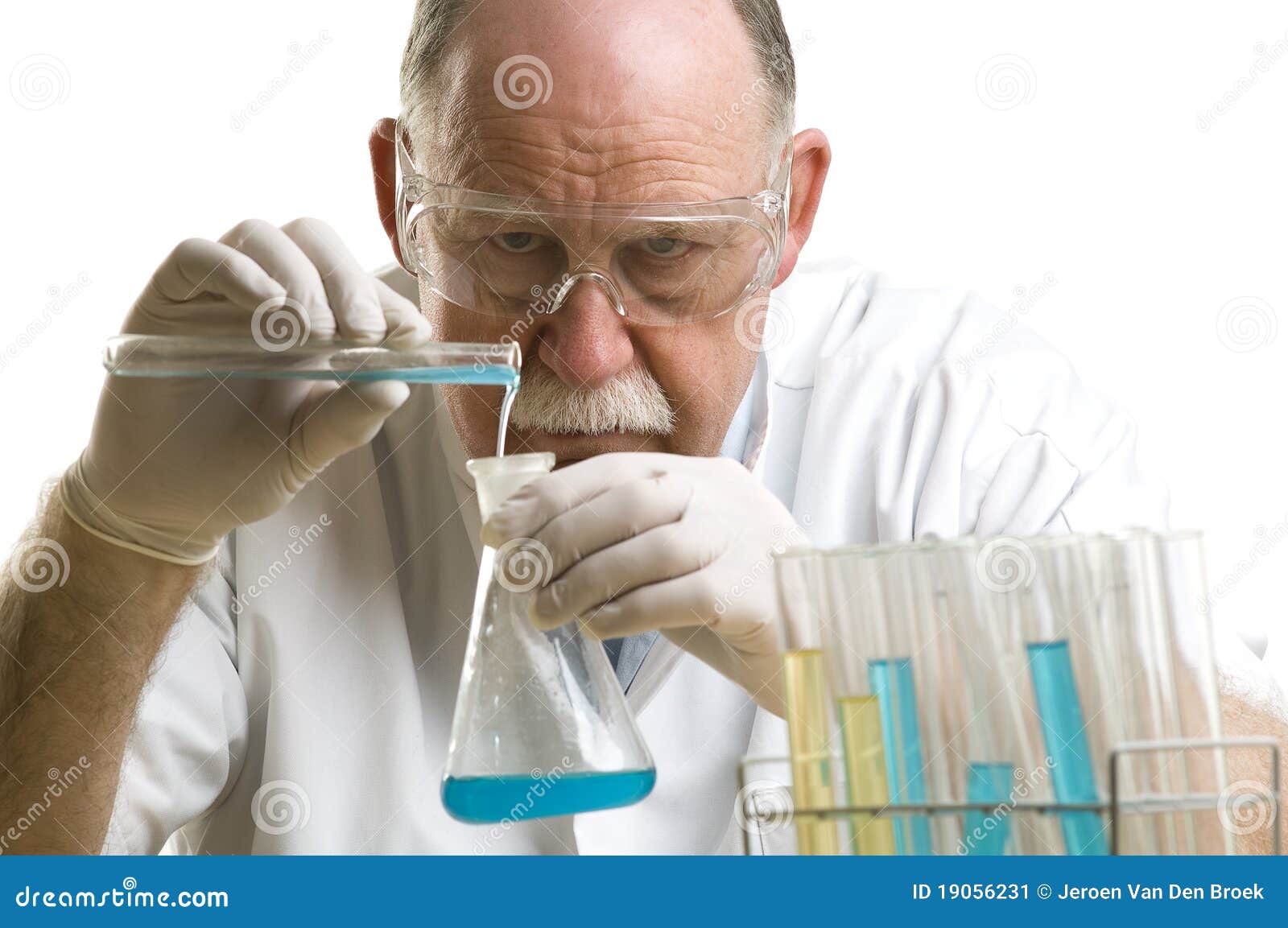 Scientist Working with Chemicals Stock Image - Image of examining ...