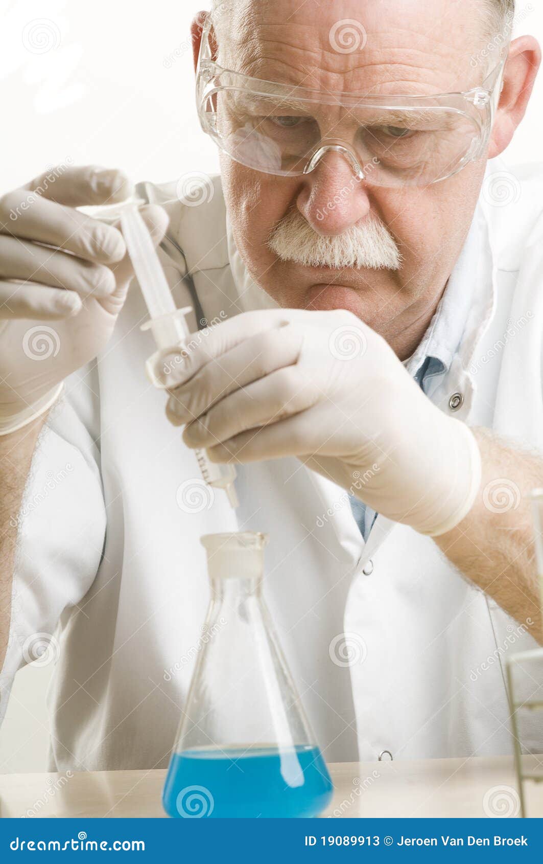 Scientist Working with Chemicals Stock Image - Image of looking, adult ...