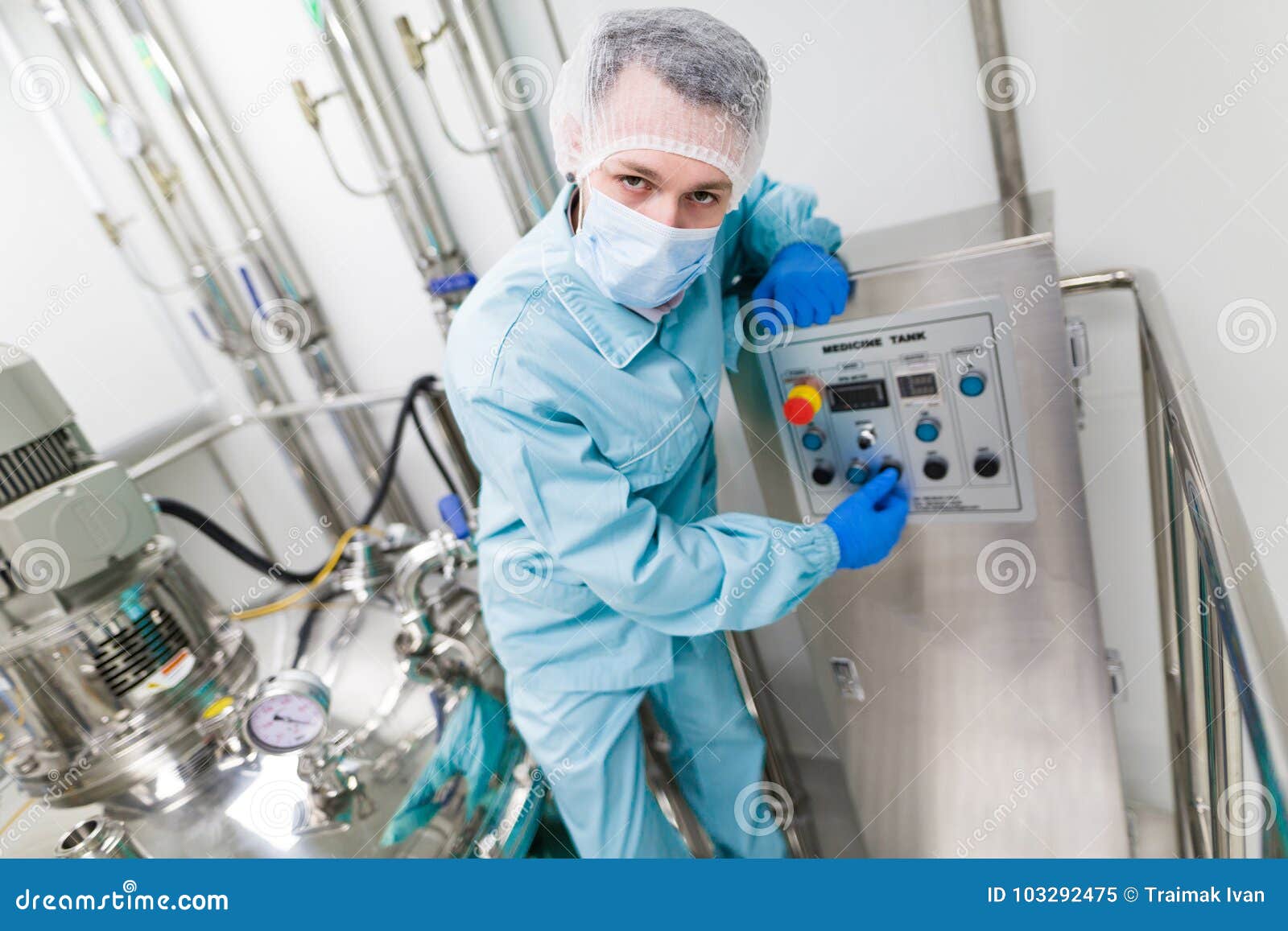 Scientist is Working with Control Panel Stock Image - Image of doctor ...