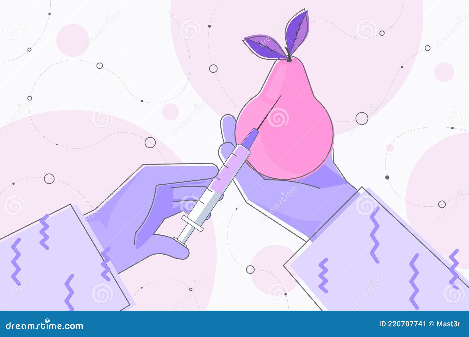 Scientist Working with DNA of Peach Researcher Making Experiment in Lab ...