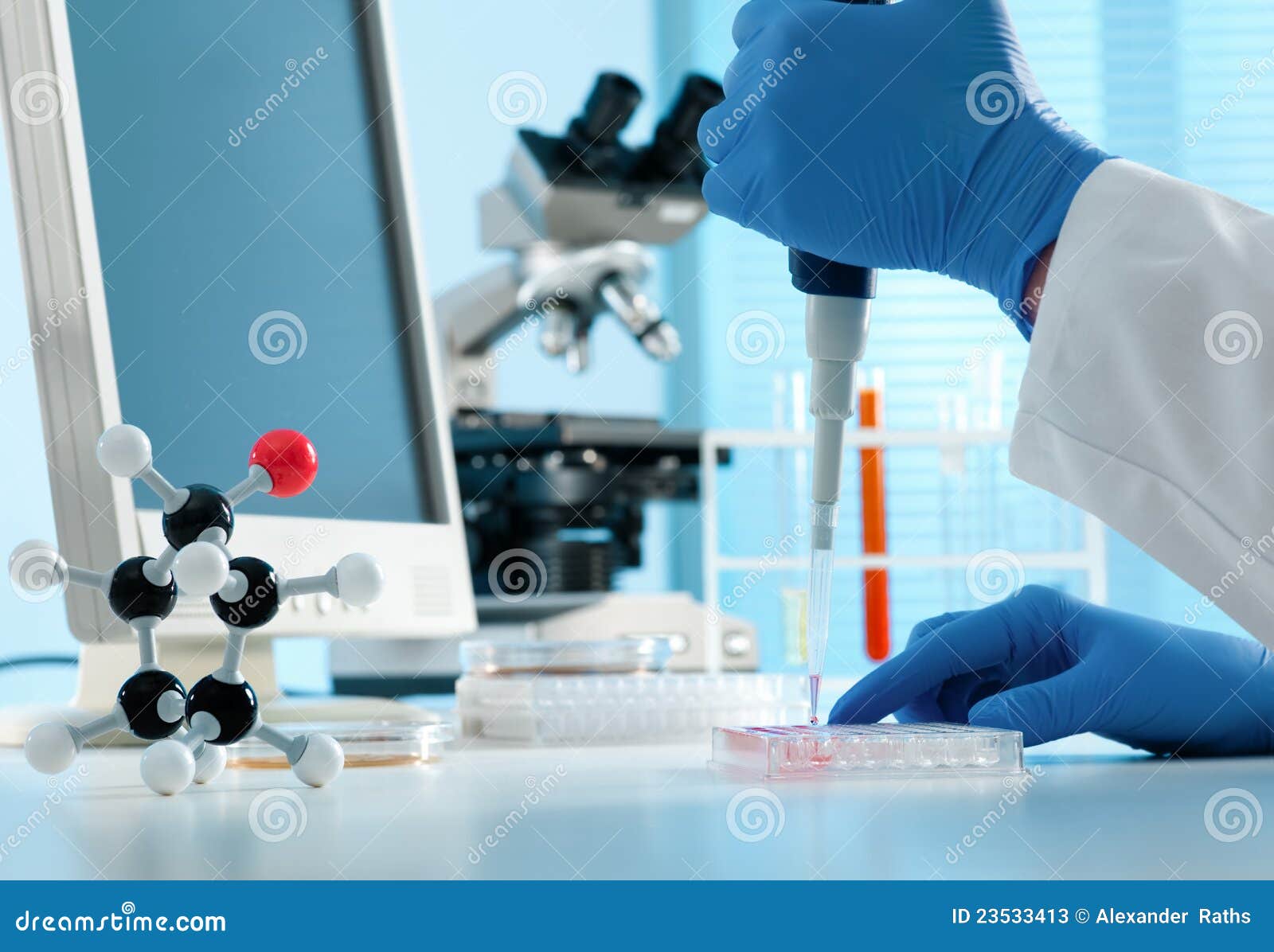 Scientist Working at the Laboratory Stock Image - Image of expertise ...