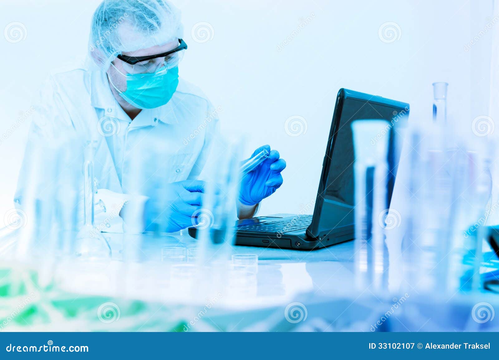 Scientist Working at the Laboratory. Stock Image - Image of male ...