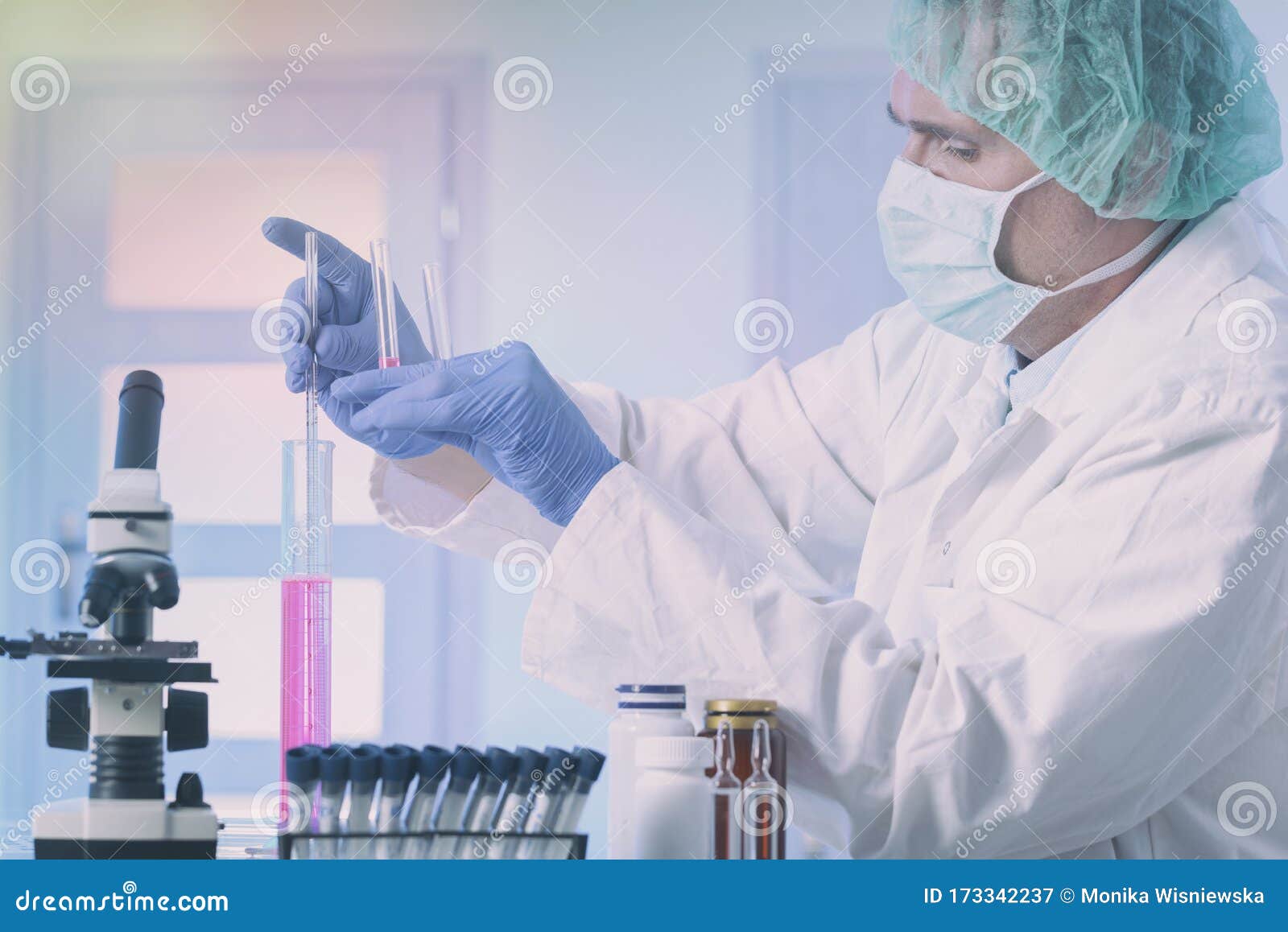 Scientist Working at the Laboratory Stock Image - Image of chemical ...