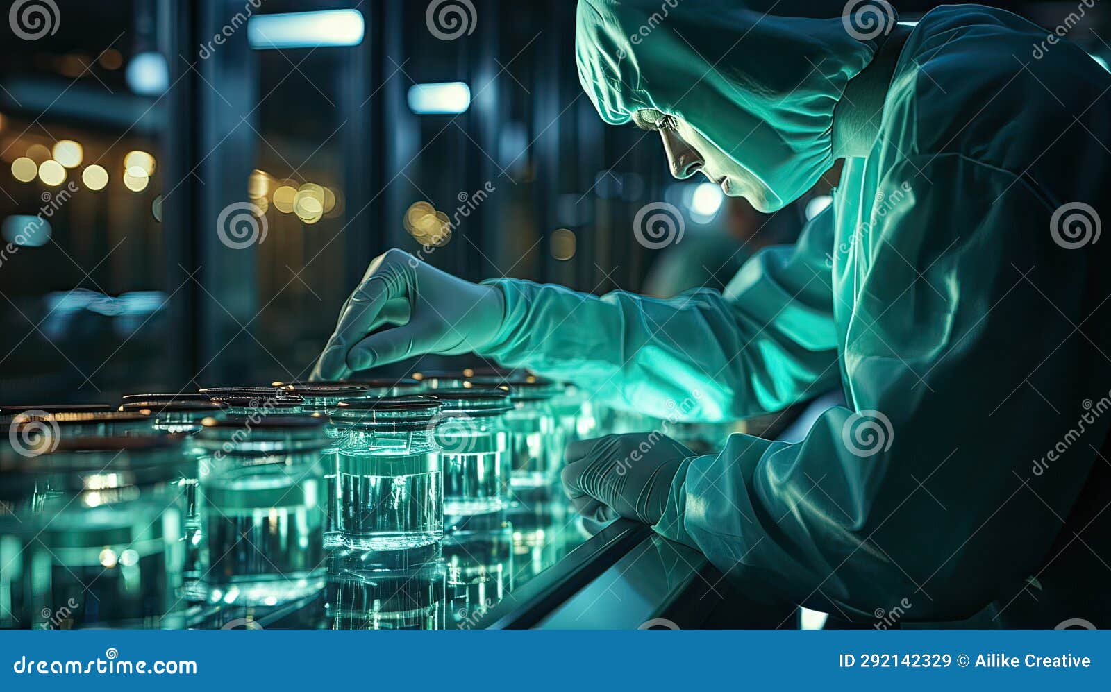 Scientist Working in Laboratory with Test Tubes, Science Research and ...