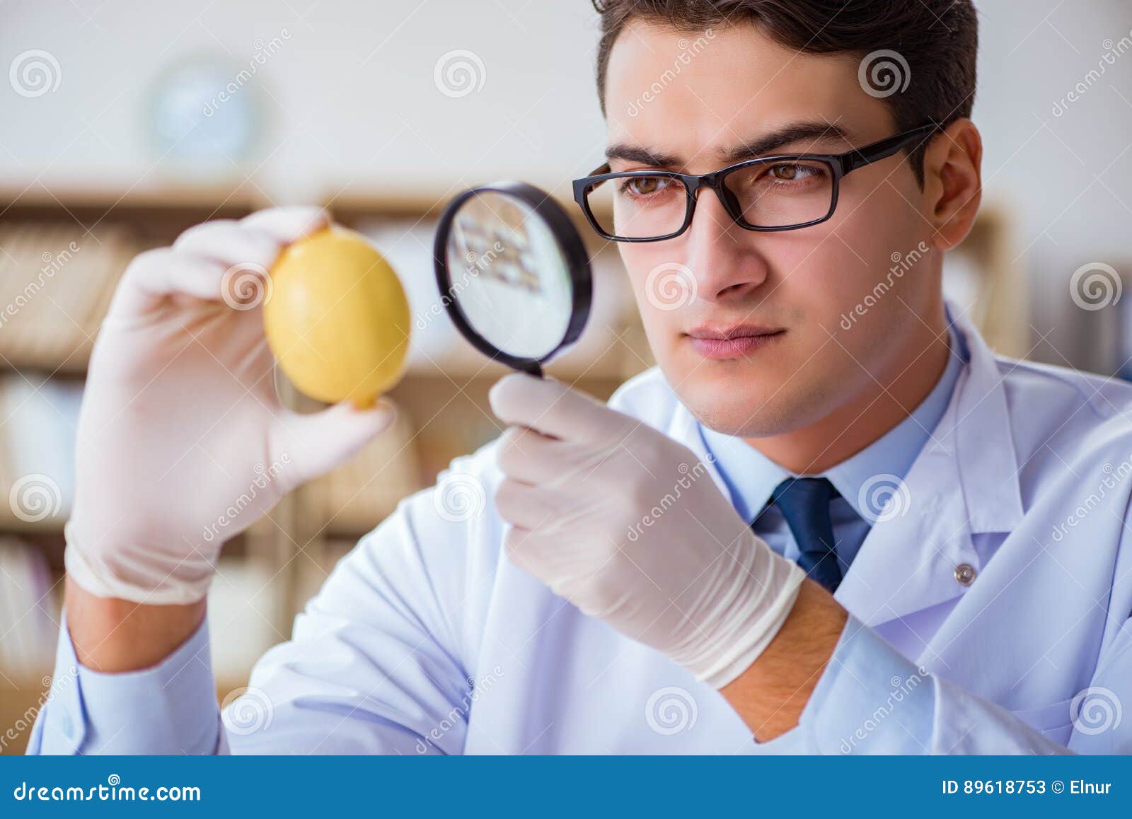 The Scientist Working on Organic Fruits and Vegetables Stock Image ...