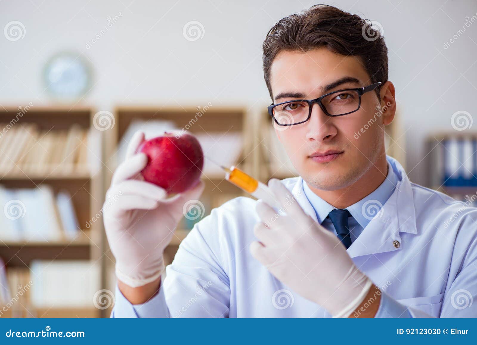 The Scientist Working on Organic Fruits and Vegetables Stock Photo ...