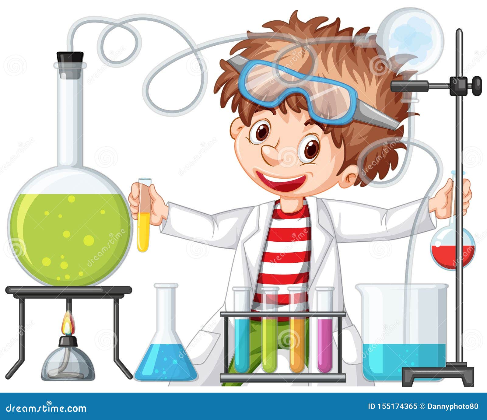 Scientist Working with Science Tools in Lab Stock Vector - Illustration ...