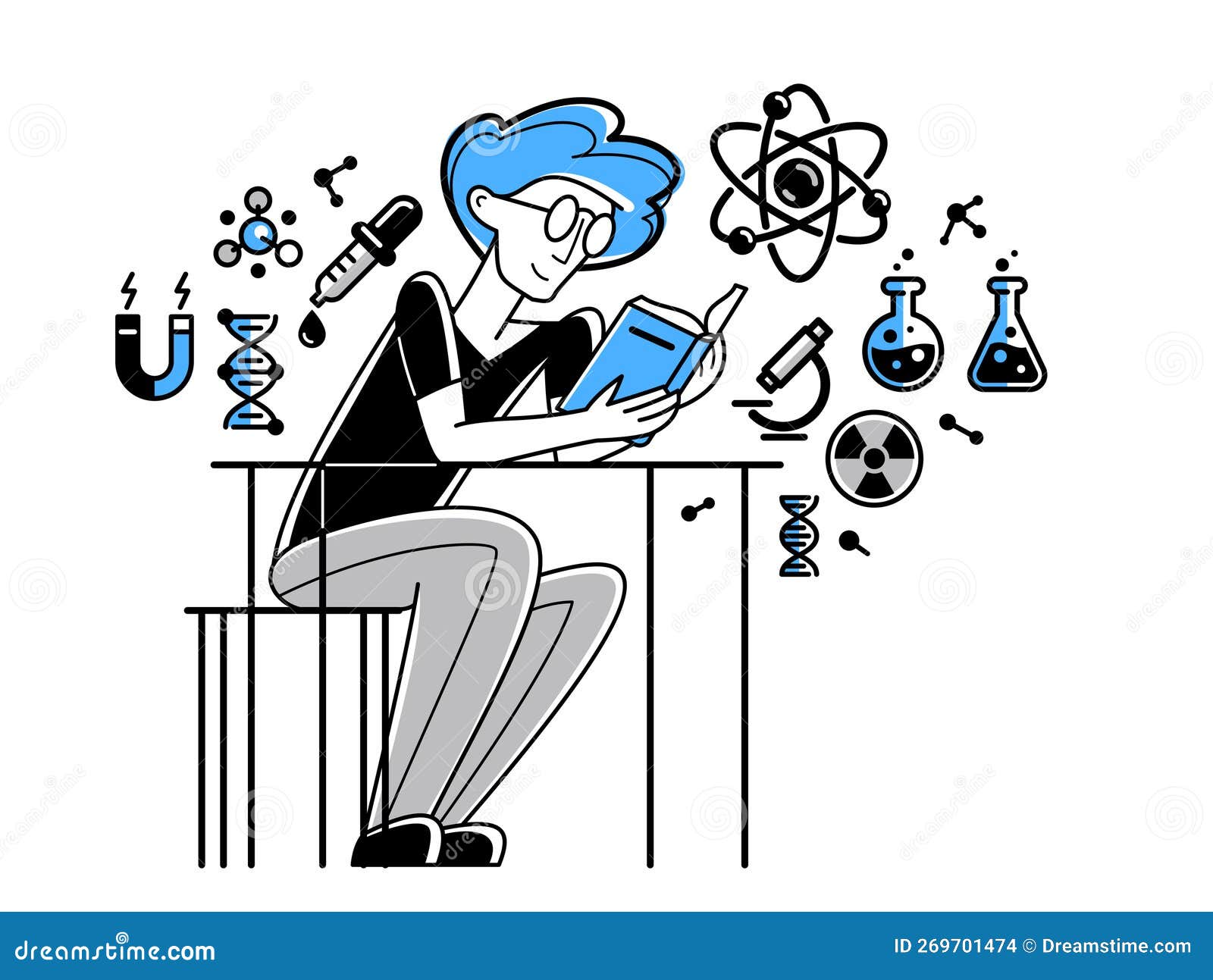 Scientist Working on Some Science Research or Invention, Discovering ...