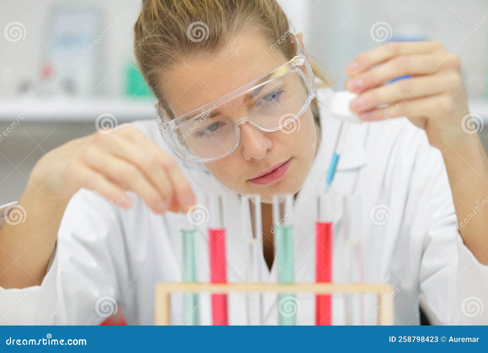 Scientist Works in Modern Biological Laboratory Stock Image - Image of ...