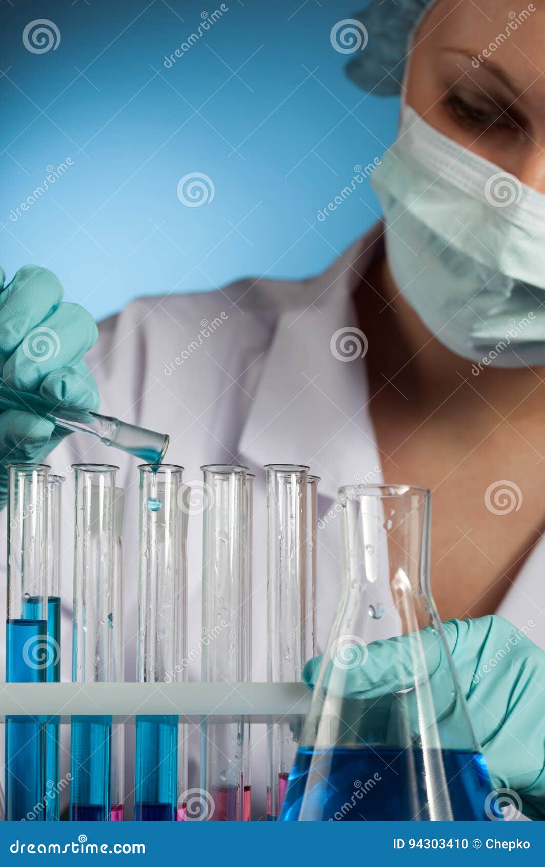 Scientist Wth Test Tube Science Lab Stock Photo - Image of ...