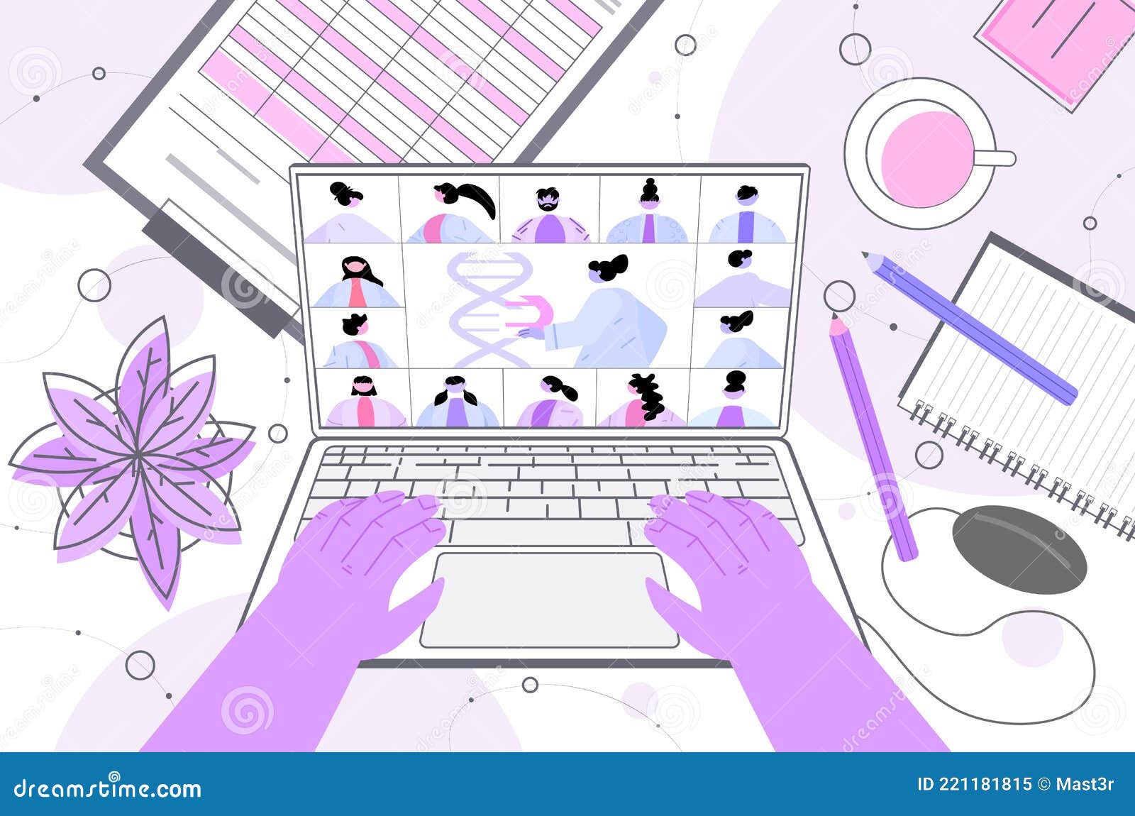 Structure Of Laptop Computer Showing Spare Parts. 3D Illustration ...