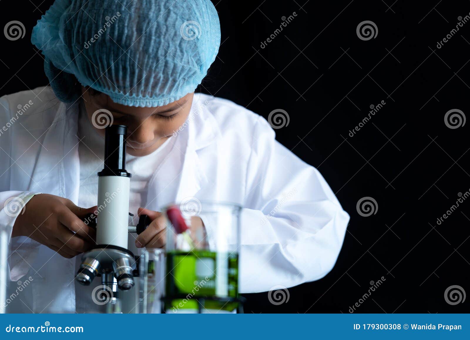 Scientists Analyzing Study Data and Evaluating Microscope Success for ...