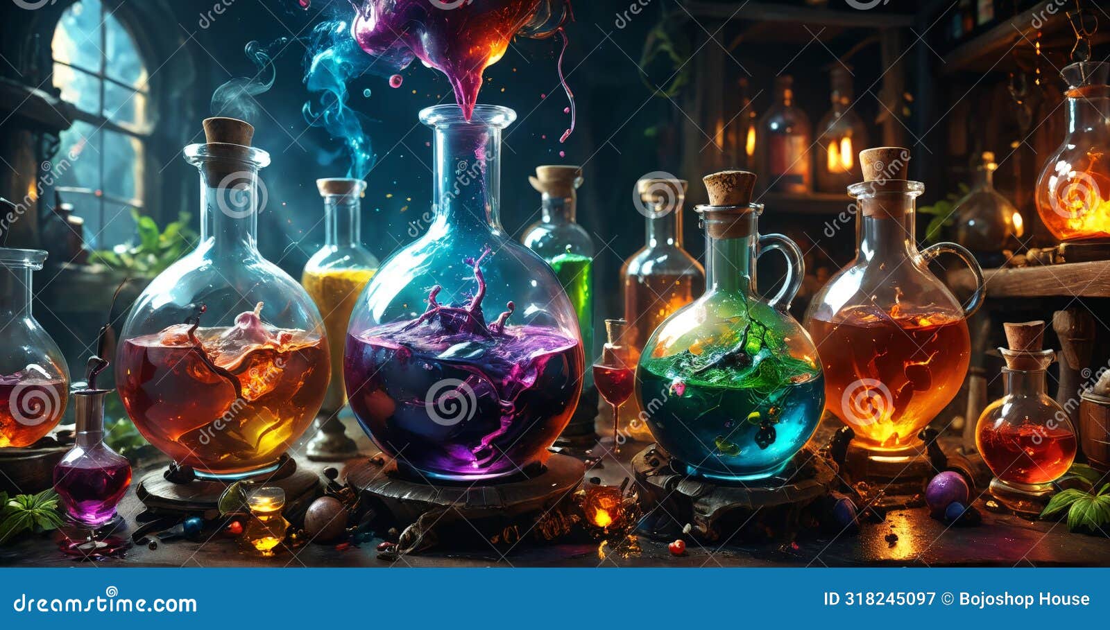 Scientists Attempt To Create the Perfect Potion. Stock Illustration ...