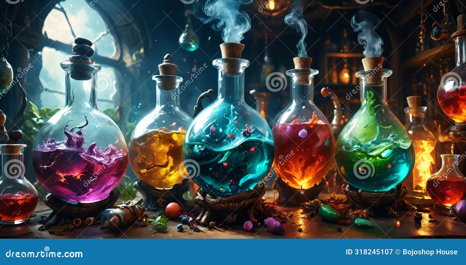 Scientists Attempt To Create the Perfect Potion. Stock Illustration ...