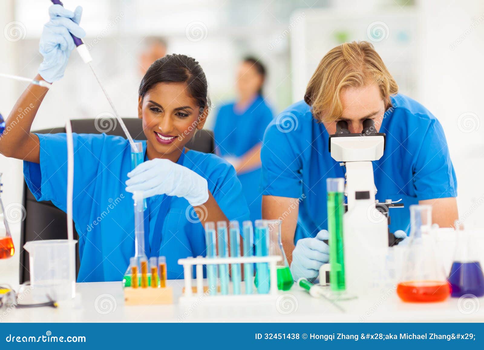 Scientists Chemical Laboratory Stock Photo - Image of biochemistry ...