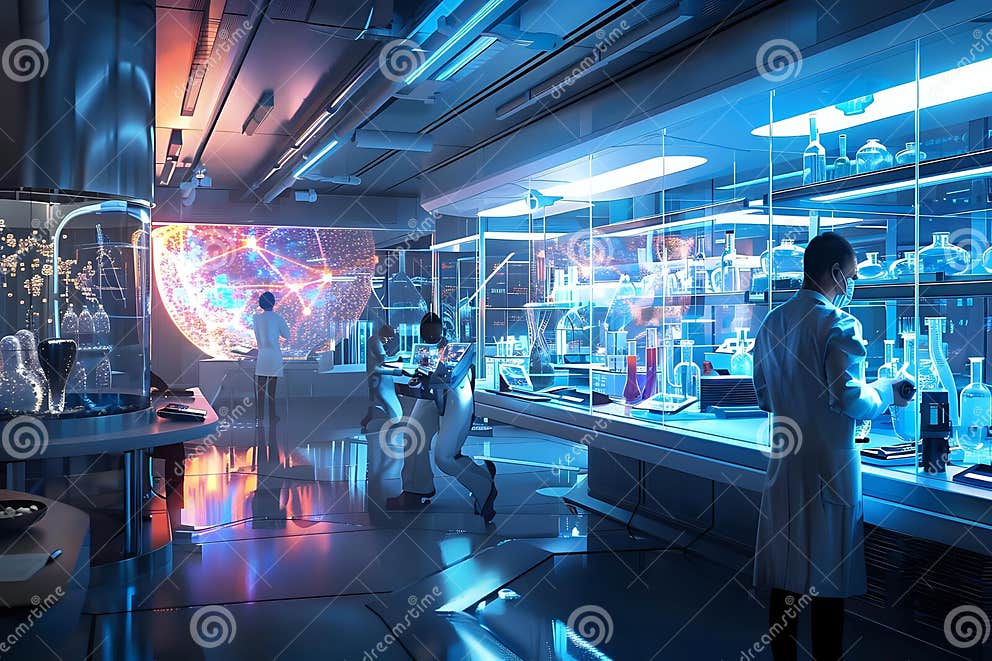 Scientists Conduct Cutting-Edge Research in a Futuristic Laboratory ...