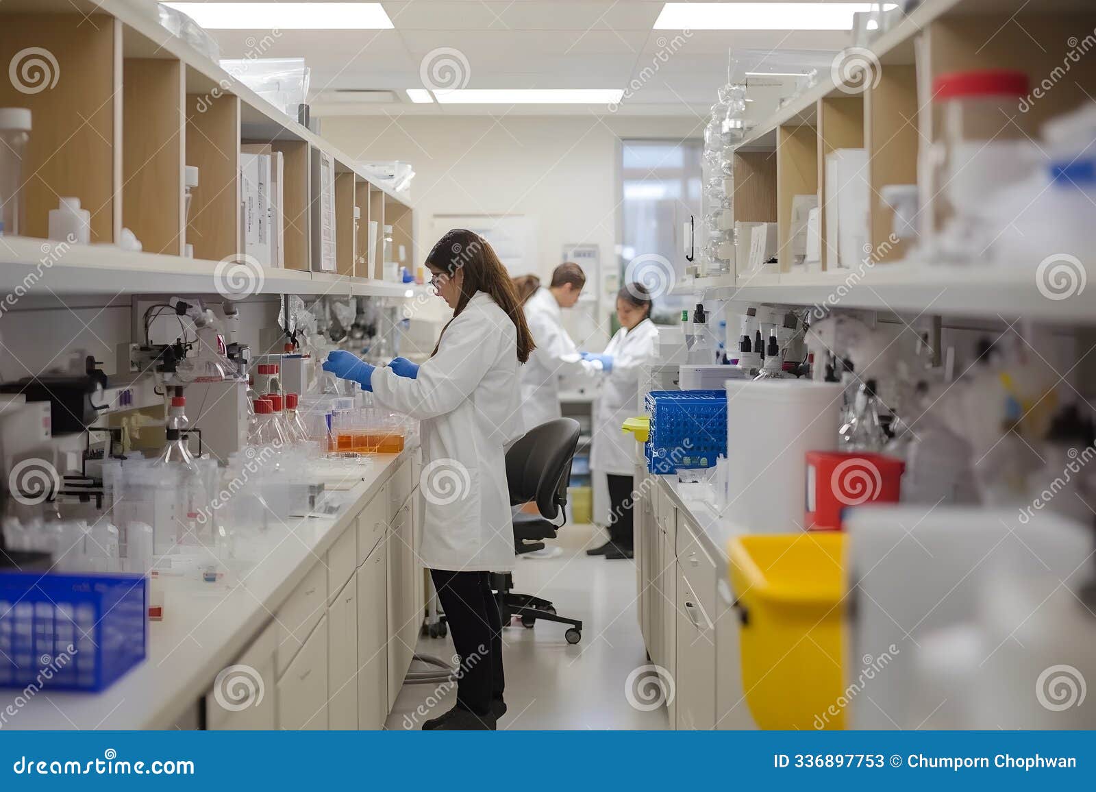 Scientists Conducting Experiments and Discovering New Innovations in a ...