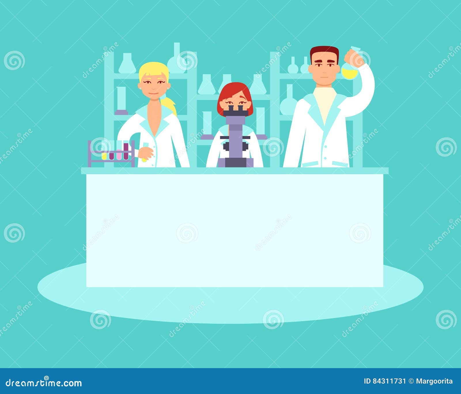Scientists Conducting Research In A Lab, Interior Of Science Laboratory ...