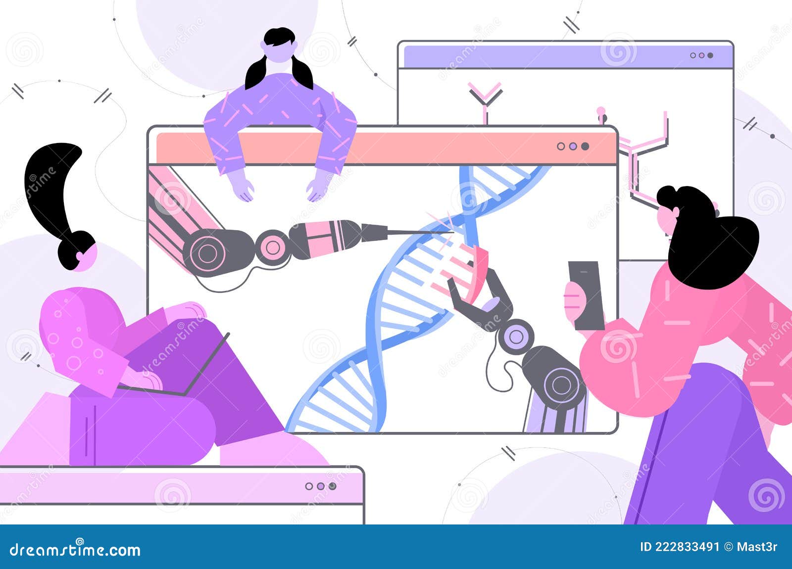 Scientists Controlling Robotic Hands Working with DNA Structure ...