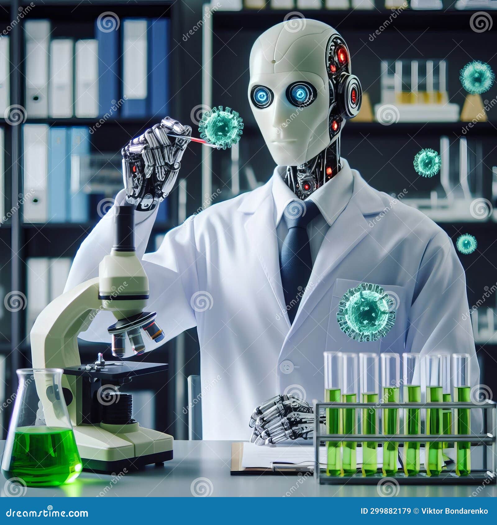 Scientists Develop Virus Cell in Laboratory Stock Image - Image of ...