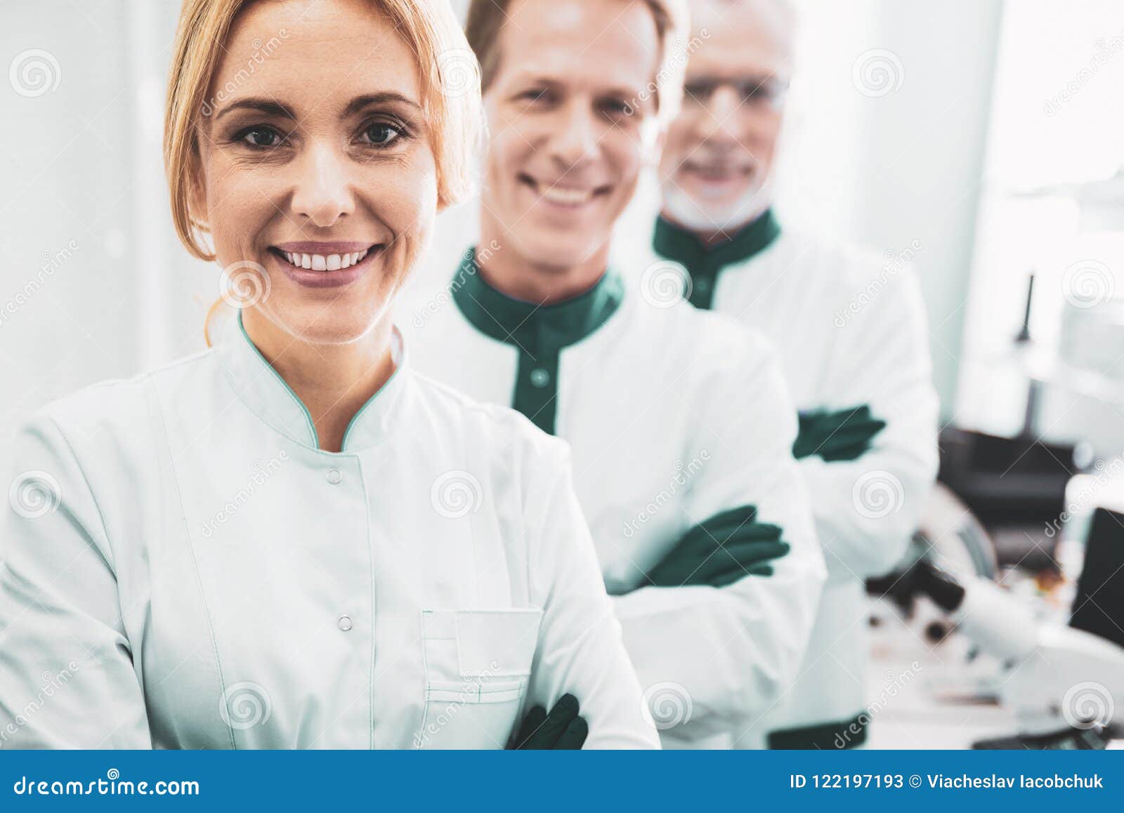 Scientists Discovering New Laws of Biotechnology Stock Image - Image of ...