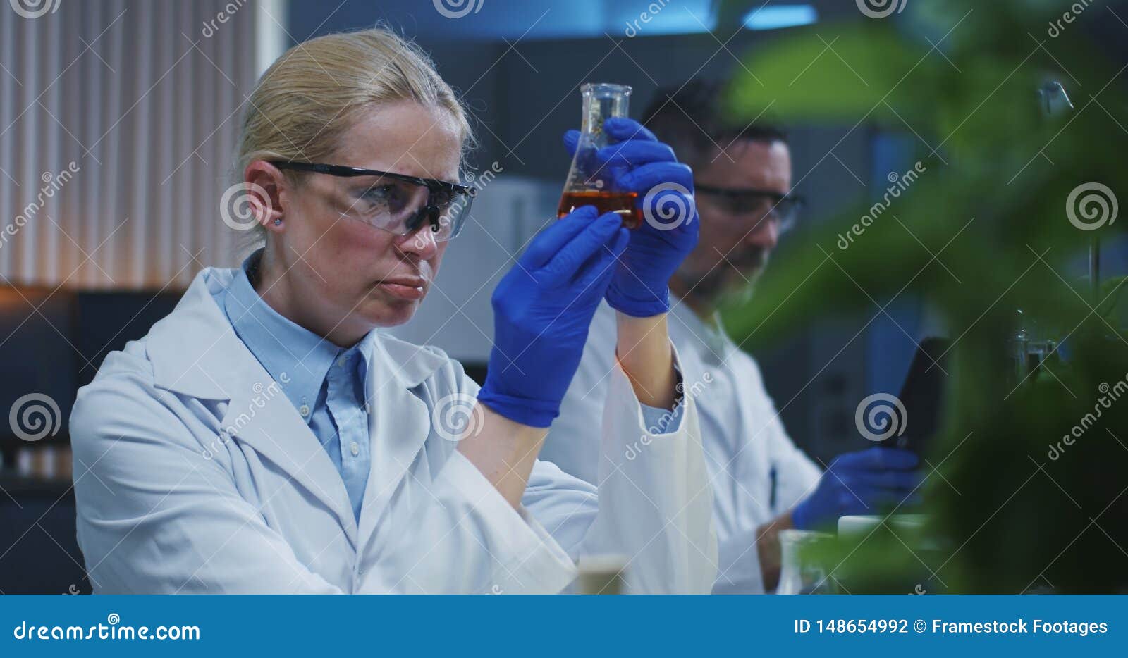 Scientists Examining Liquid Stock Photo - Image of scientist, examining ...