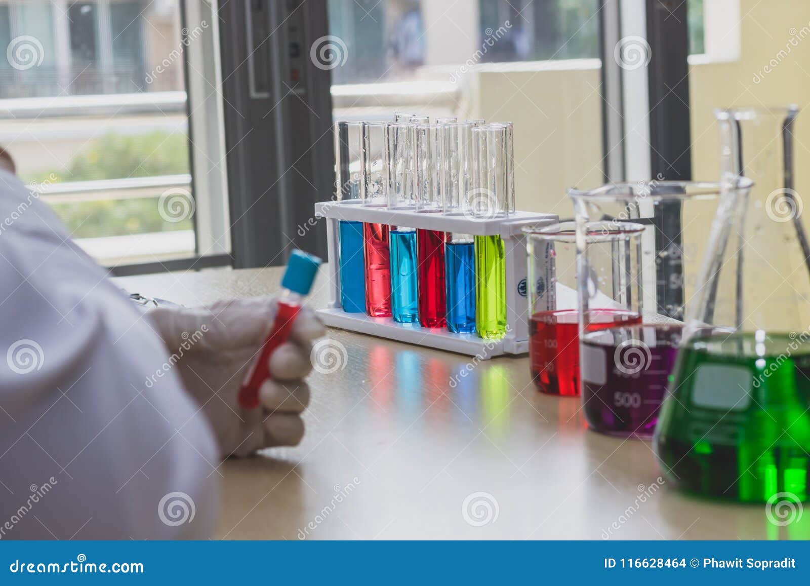Scientists Experiment Liquid in Many Compounds Stock Photo - Image of ...