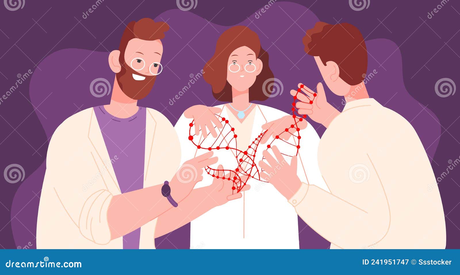 DNA. Study Of Gene Structure Of Cell. DNA Molecule Structure Royalty ...