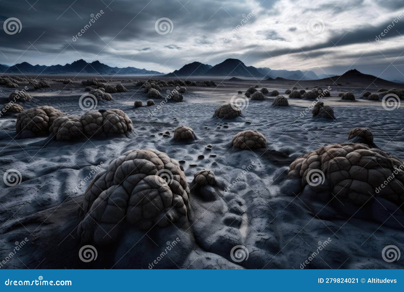 Scientists Exploring Alien Landscape with Strange Life Forms Visible in ...