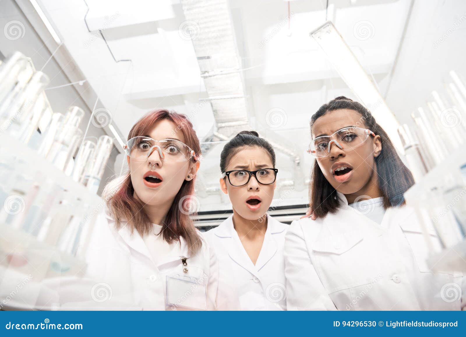 Scientists Group in White Coats in Laboratory Stock Photo - Image of ...