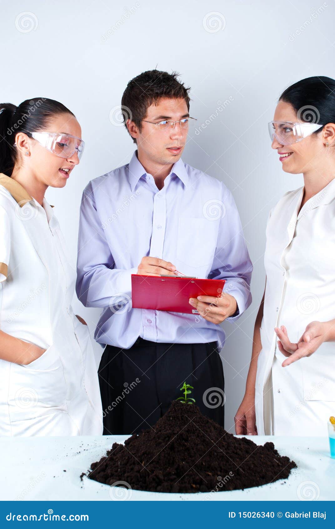 Scientists Having Conversation Stock Photo - Image of finger, biologist ...