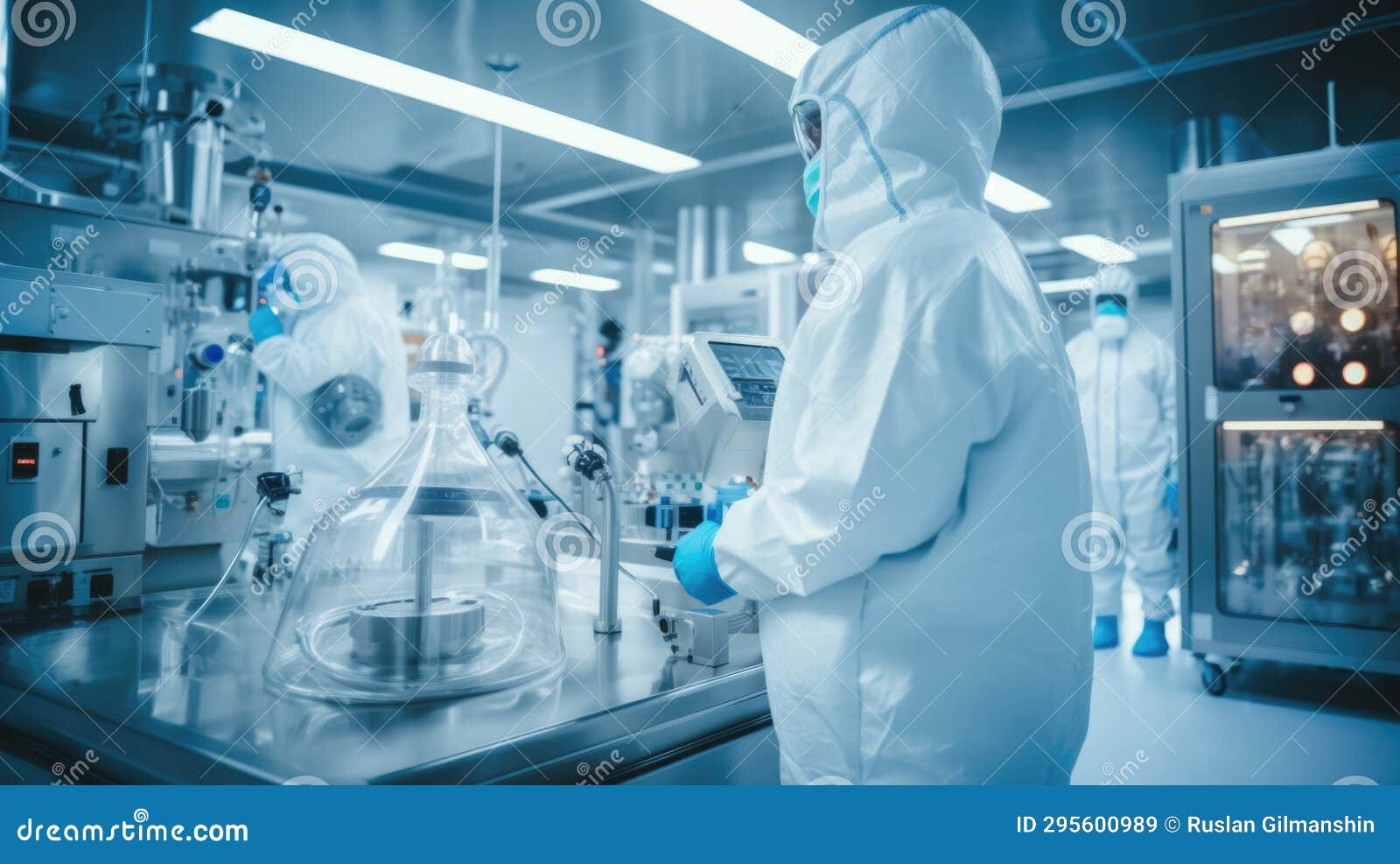 Scientists in Hazmat Sterile Suits in Technologically Advanced ...