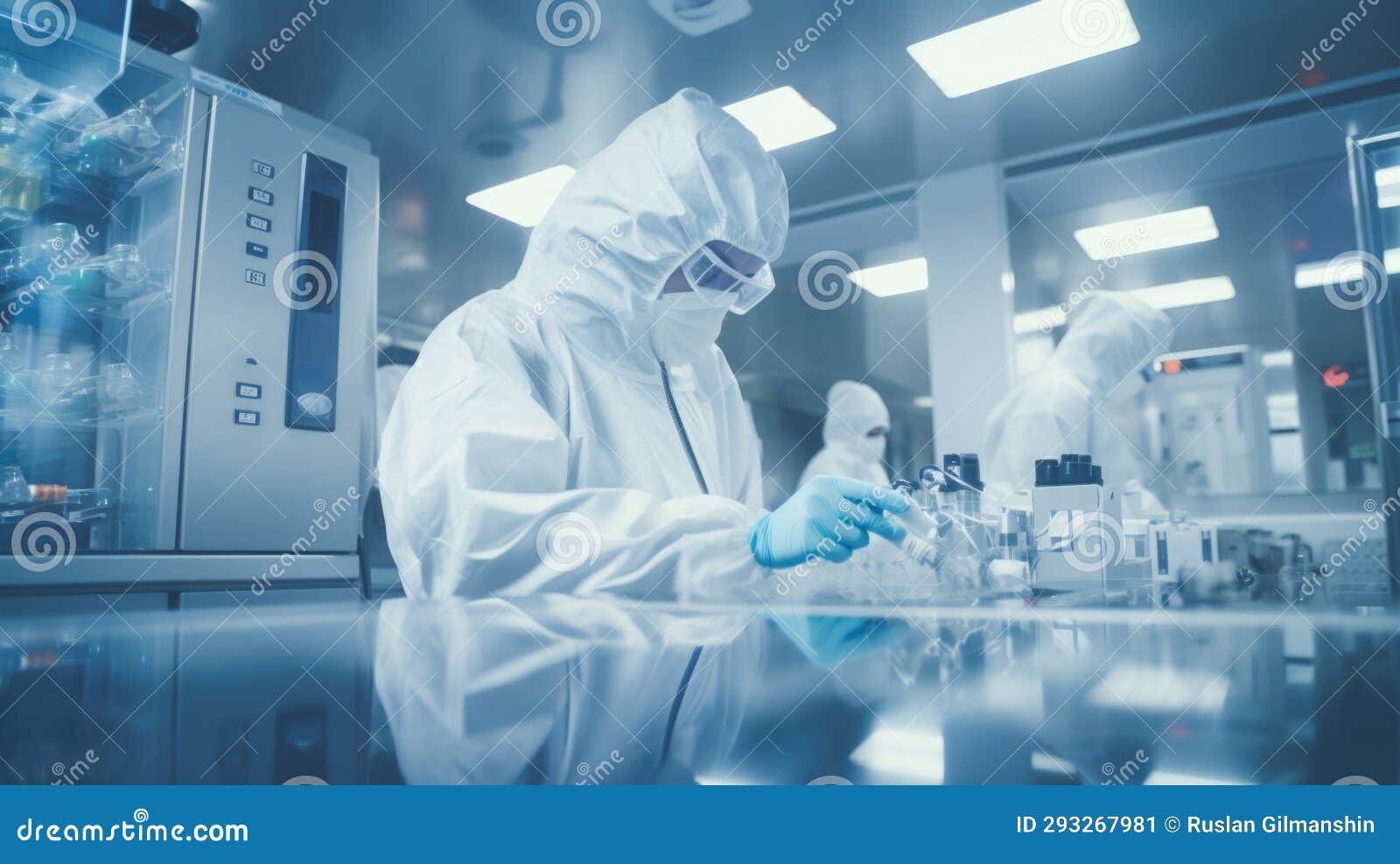 Scientists in Hazmat Sterile Suits in Technologically Advanced ...