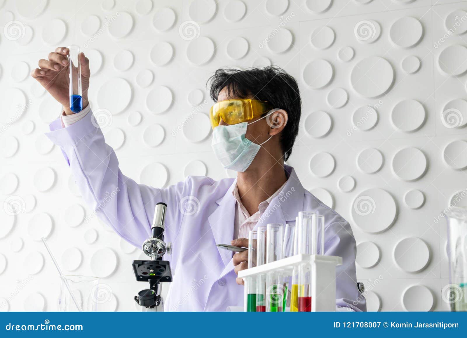 Scientists Holding a Beaker. Stock Image - Image of blue, chemistry ...