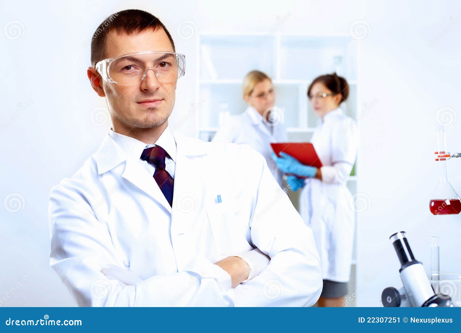 Scientists in laboratory stock image. Image of people - 22307251