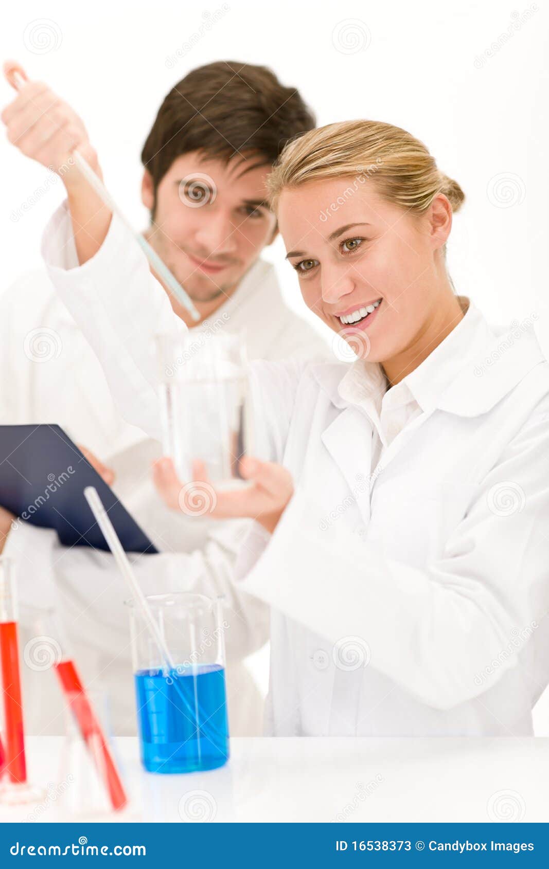 Scientists in Laboratory with Chemicals Stock Image - Image of ...