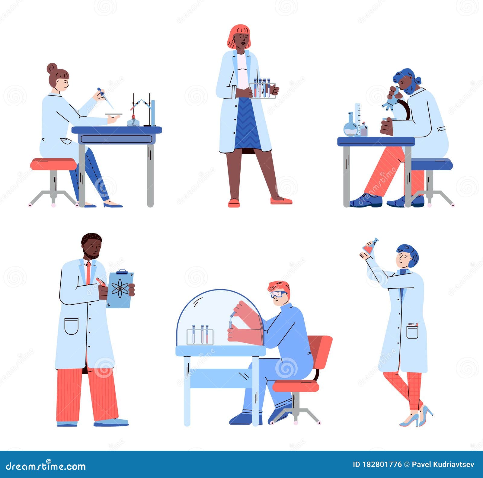 Scientists Doing The Research In The Laboratory Cartoon Vector ... Scientists Doing The Research In The Laboratory Cartoon Vector ...