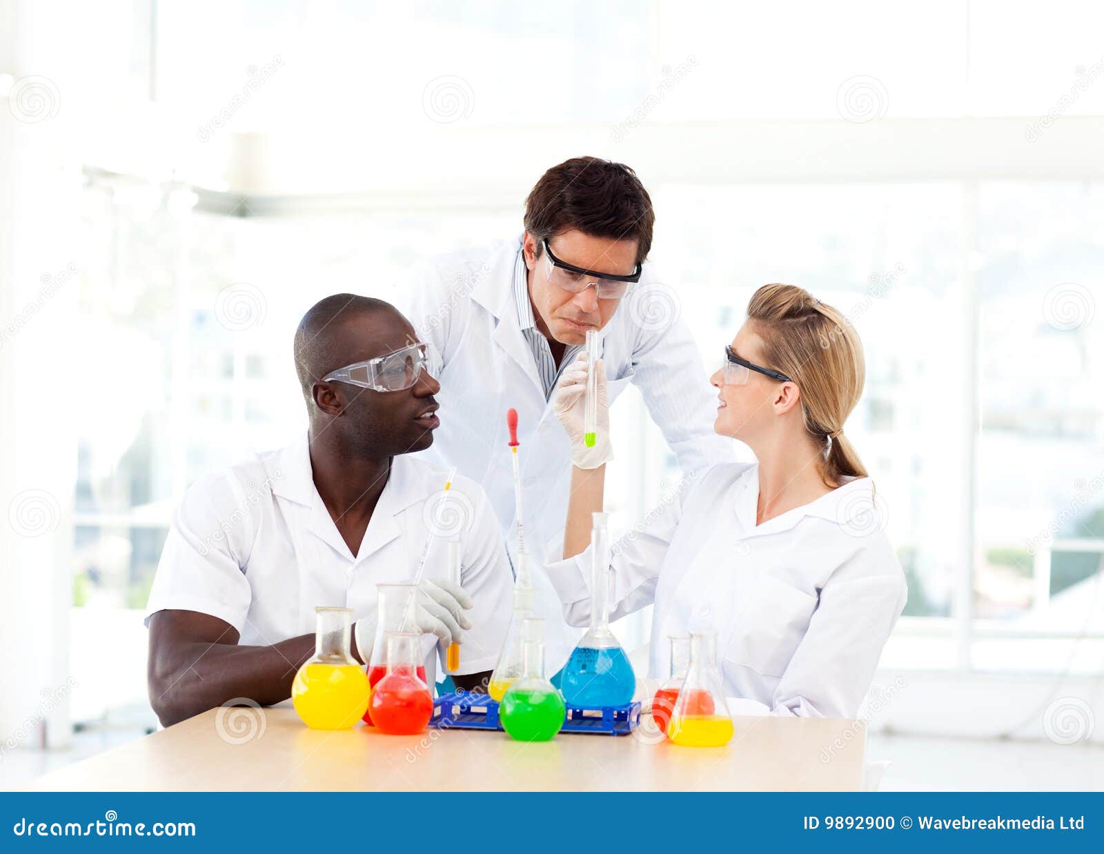Scientists Making Experiments Stock Photo - Image of cure, medicine ...
