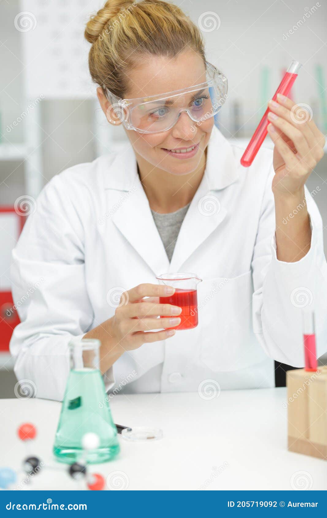 Scientists Note Statistics Lab Results in Laboratory Stock Photo ...