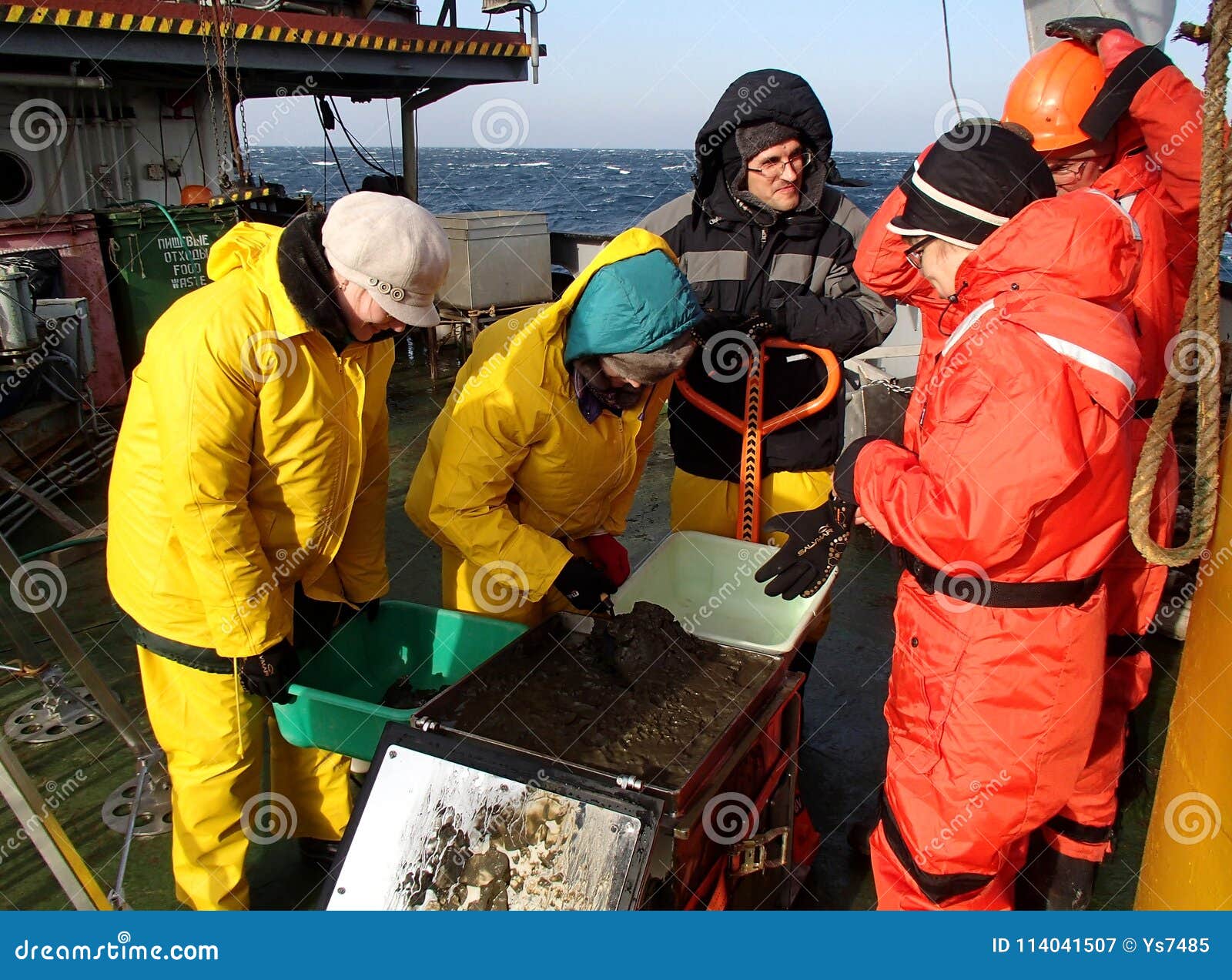 The Sea Of Japan / Russia - November 30 2013: Science Expedition Team ...