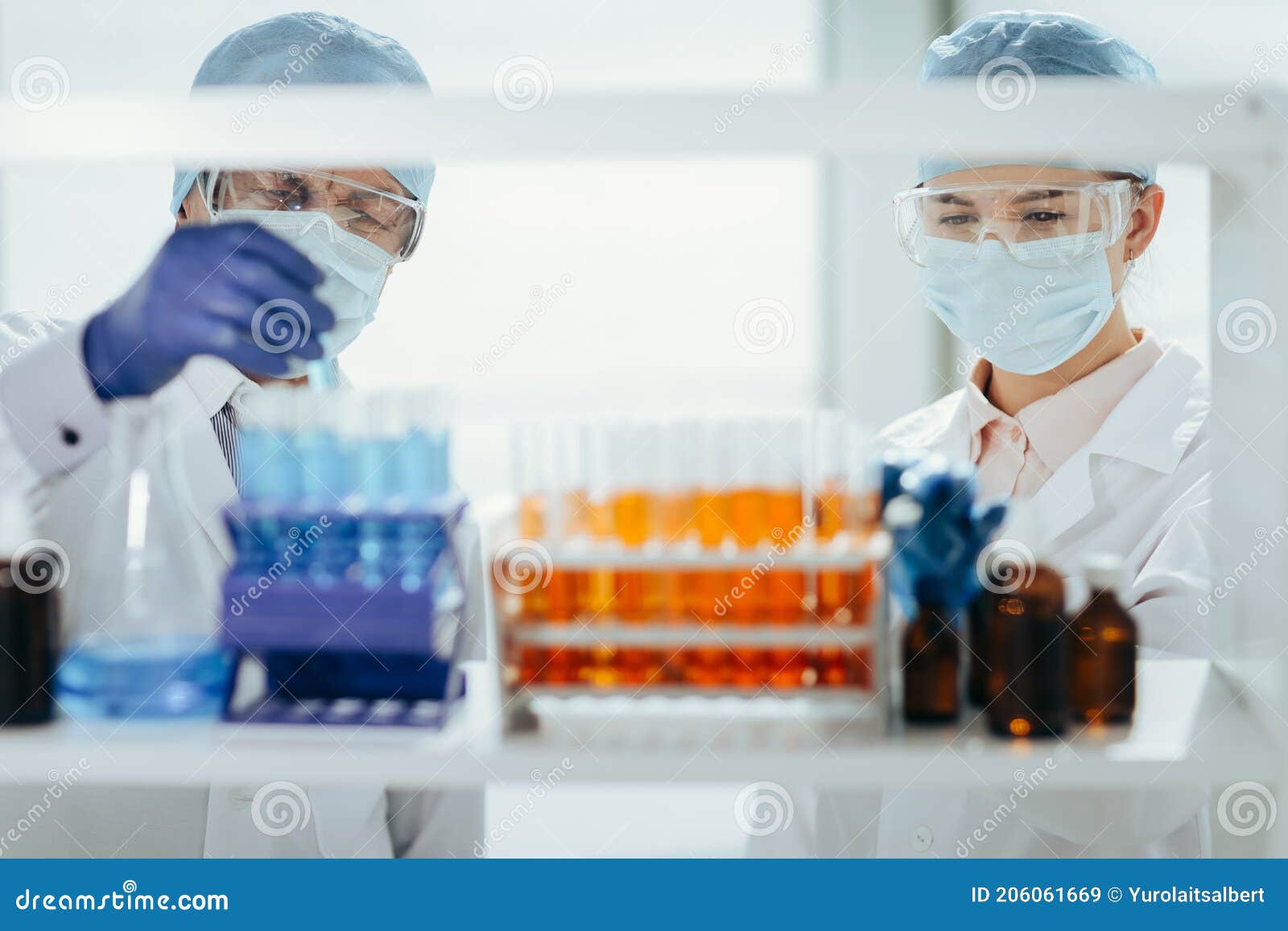 Rack Of Test Tubes Being Used For DNA Extraction Using The Spin Column ...