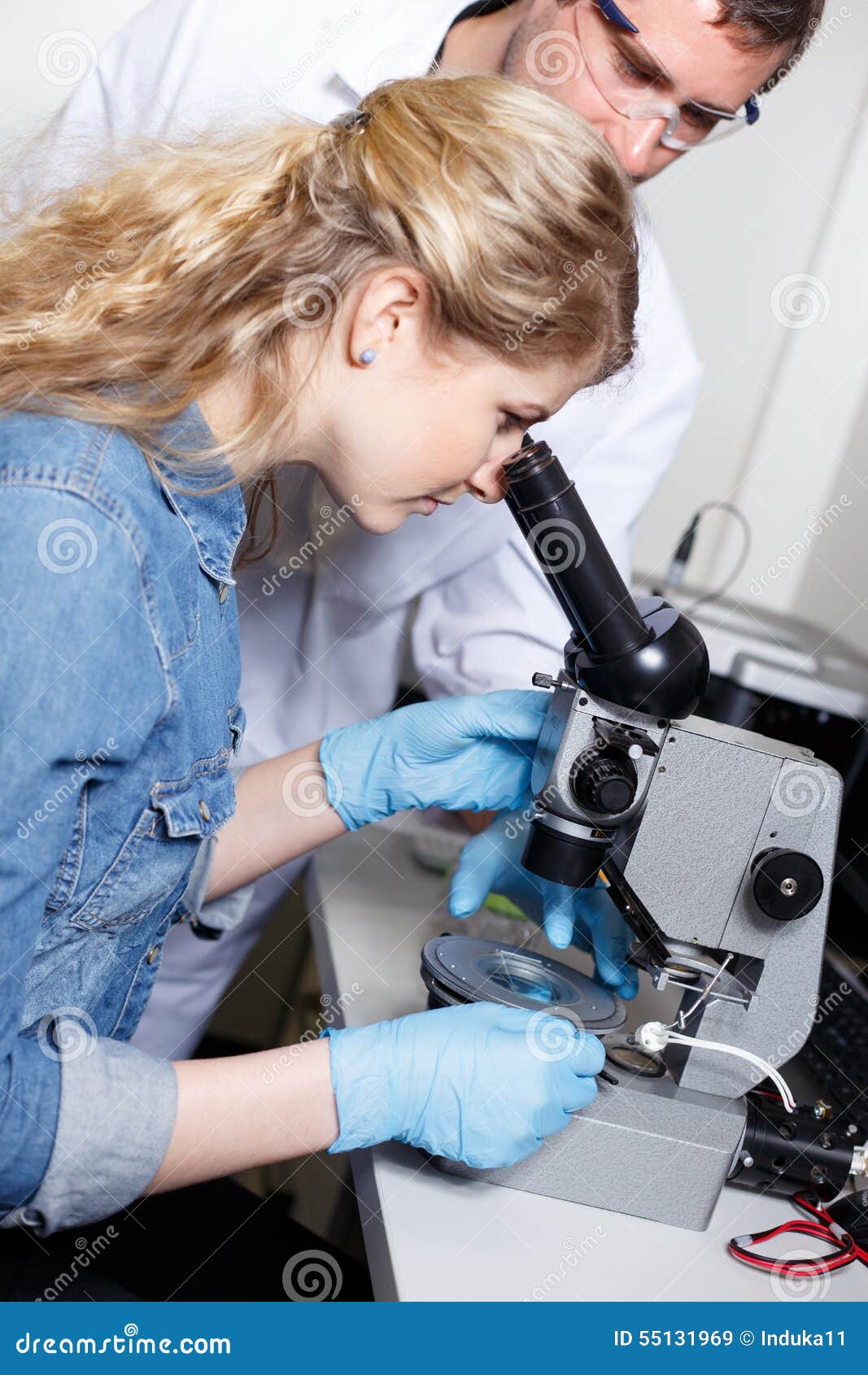 Scientists Research in a Lab Environment Stock Image - Image of people ...