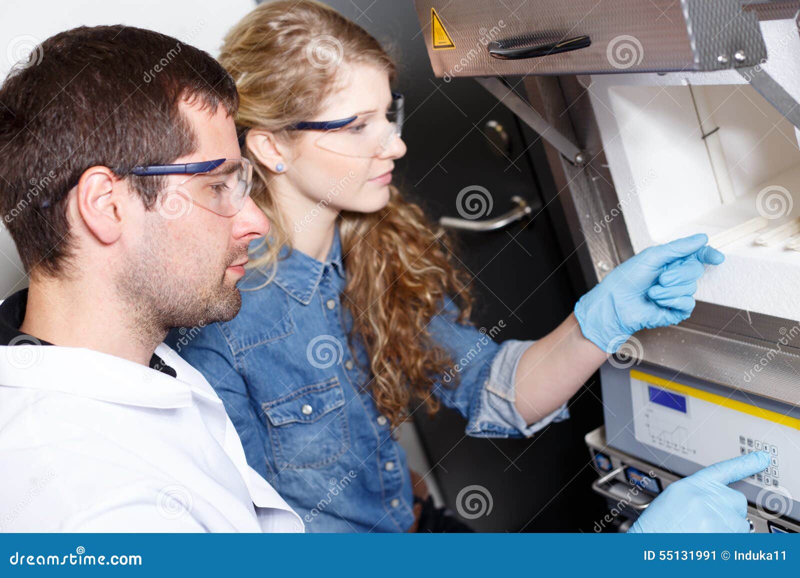 Scientists Research in a Lab Environment Stock Image - Image of chemist ...