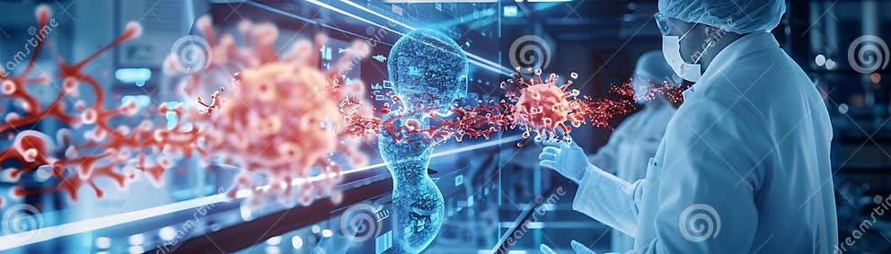 Scientists Researching Viruses in a High-tech Laboratory with ...