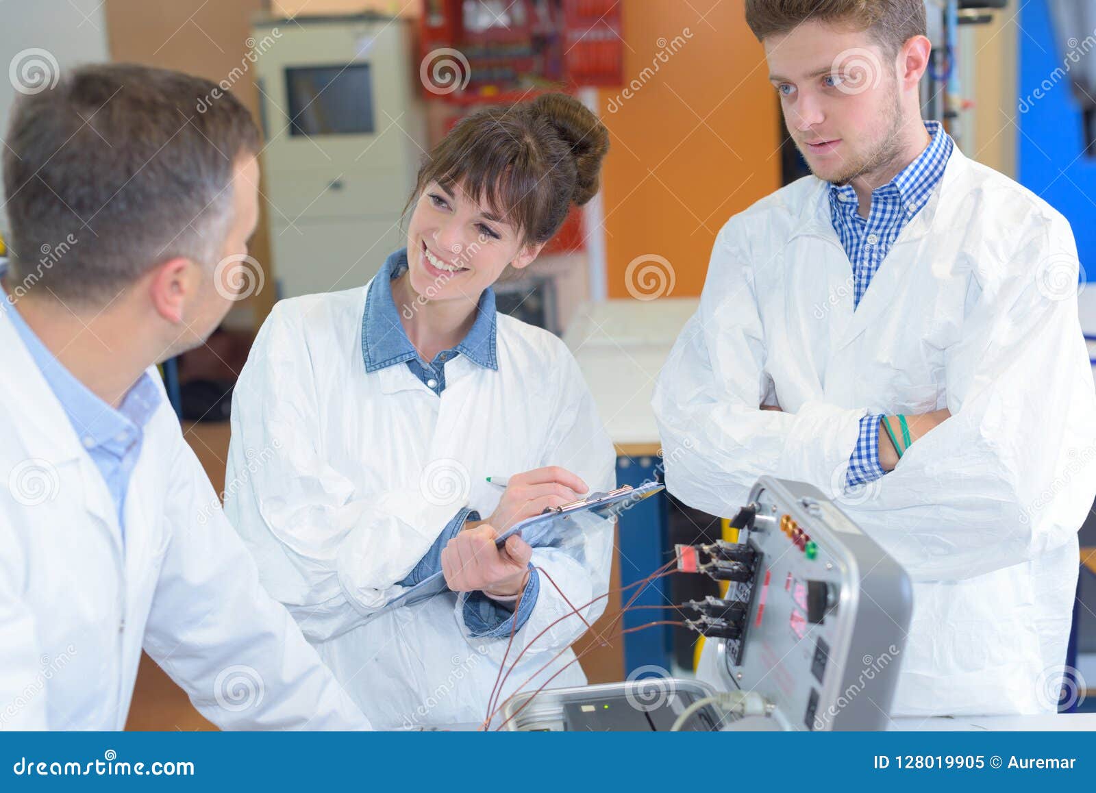 Scientists Sharing Their Experiences at Work Stock Image - Image of ...
