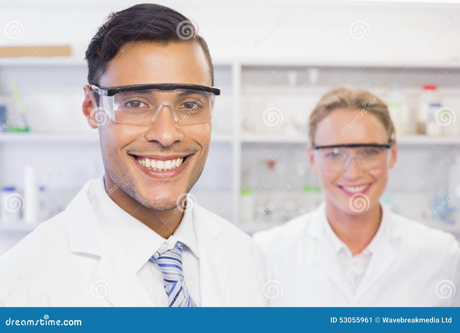 Scientists Smiling and Looking at Camera Stock Image - Image of ...