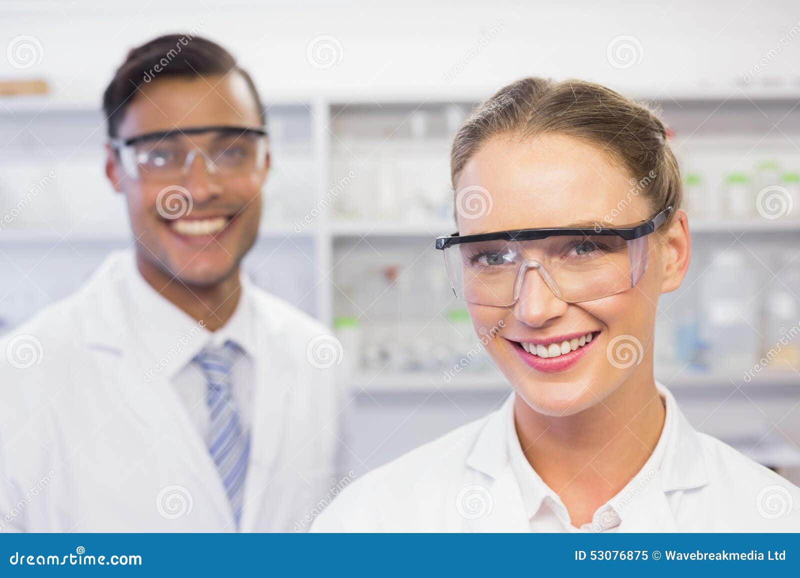 Scientists Smiling and Looking at Camera Stock Image - Image of ...